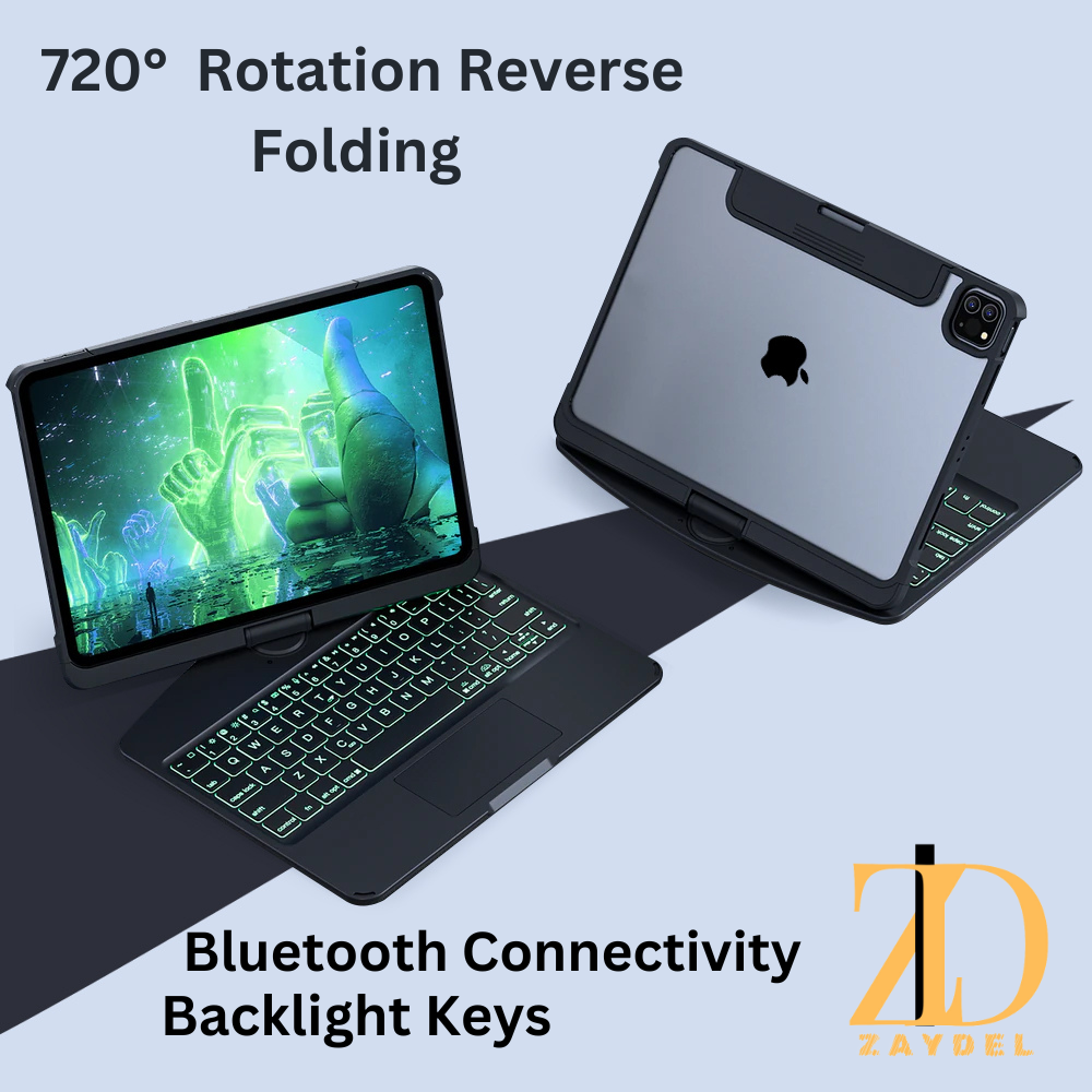 ZAYDEL New 2024 - 360-Degree Rotating IPad Keyboard – Zaydel